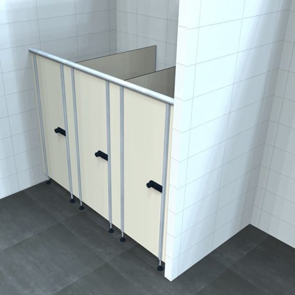 Trespa sanitaire wand op maat gemaakt - Lockersandmore