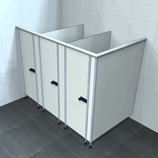 Trespa sanitaire wand op maat gemaakt - Lockersandmore