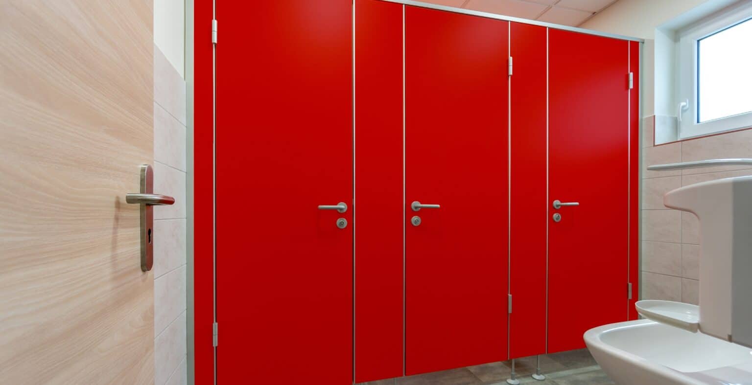 Toilet scheidingswand 4 cabines - Lockers and more